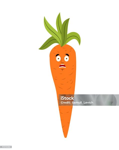 당근에는 세상에 Emoji 무서 워 야채 오 나 하나님의 감정 아바타 건강한 생활방식에 대한 스톡 벡터 아트 및 기타 이미지