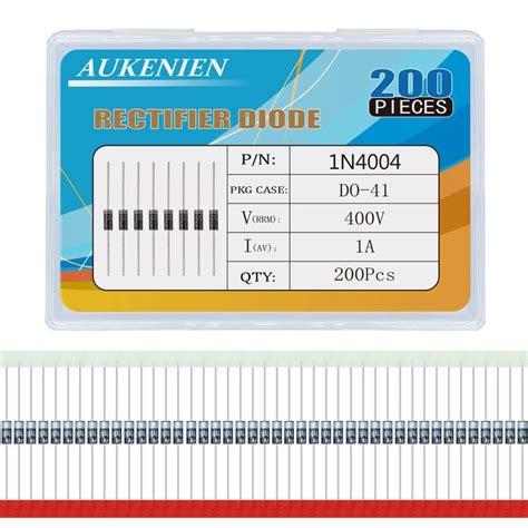 Aukenien 1n4004 Diodes 1a 400v In4004 Rectifier Diode 1 Amp 400 Volt Do