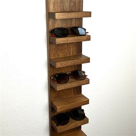 Wooden Sunglasses Shelf Floating Shelf Entryway Etsy