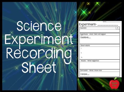 Science Experiment Recording Sheet Science Experiments Recording