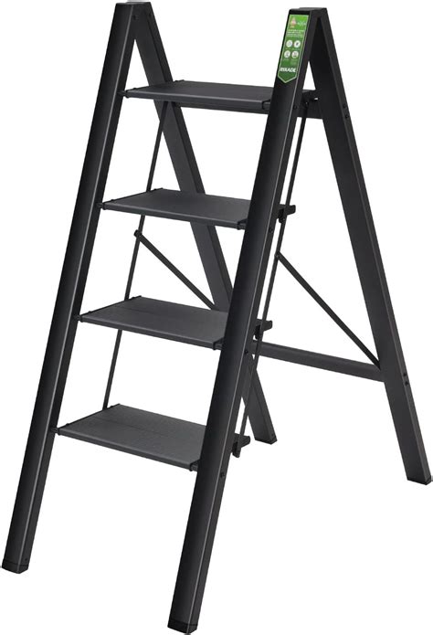 Buy Step Ladder RIKADE Folding Step Stool With Wide Anti Slip Pedal Aluminum Portable