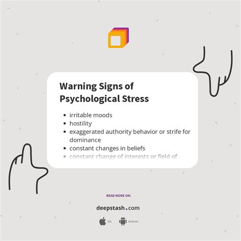 Warning Signs Of Psychological Stress Deepstash