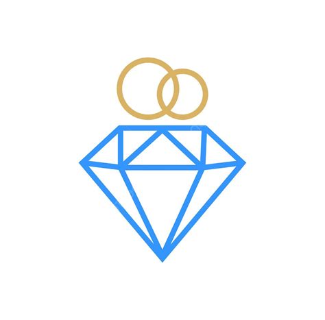 Vector Diamond Ring Logo Design Featuring A Stunning Wedding Ring With