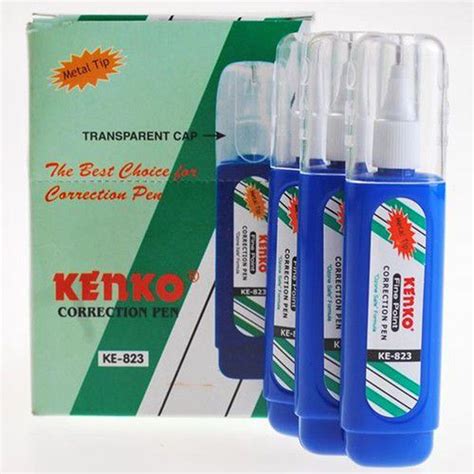 Tipe X Kenko 823 Correction Pen Tipe Ex Cair Tip Ex Kenko Biru Tipex