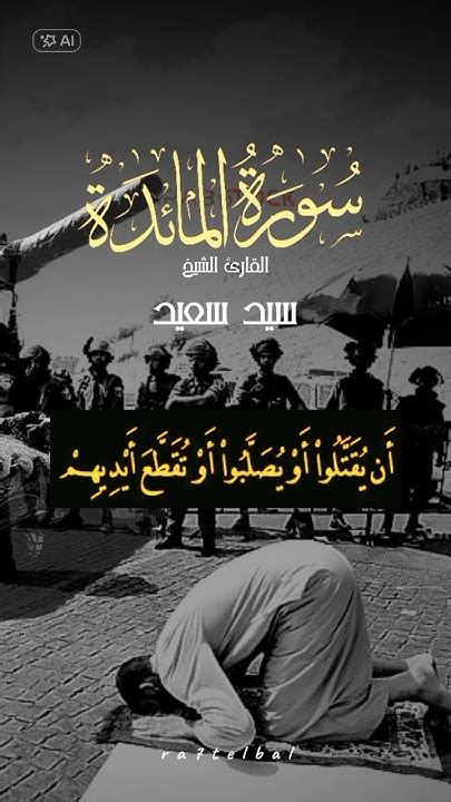 إِنَّمَا جَزَاءُ الَّذِينَ يُحَارِبُونَ اللَّهَ وَرَسُولَهُ الآية ٣٣