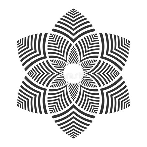 Abstract Decorative Geometric Radial Pattern Stock Vector Illustration Of Greeting Circle