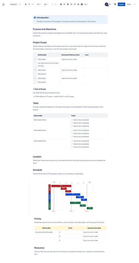 Free Statement Of Work Sow Template Confluence
