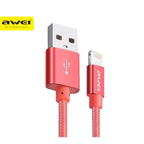 Awei Cl Cm Cable Lightt Ning Pin Fast Charger Charging Data Transfer Cord Shopee