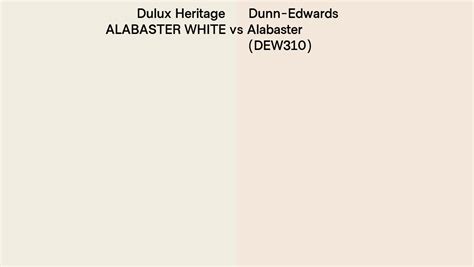 Dulux Heritage Alabaster White Vs Dunn Edwards Alabaster Dew310 Side