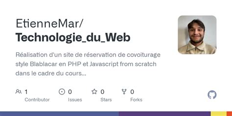 Github Etiennemar Technologie Du Web R Alisation D Un Site De