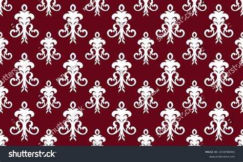 Damask Pattern Stencil Vector Seamless Background Stock Vector Royalty