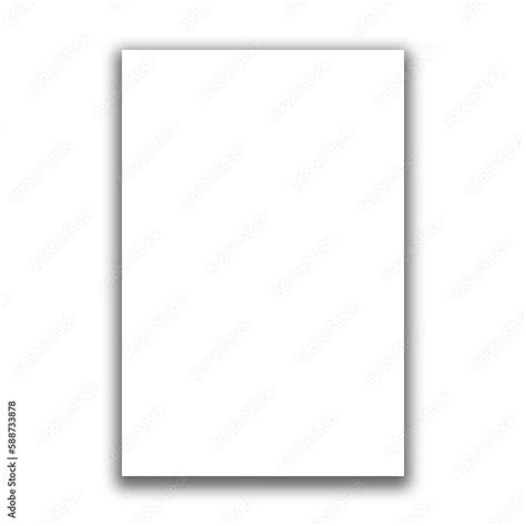 Blank Vertical Sheet Of Paper Illustration Isolated White Sheet Of
