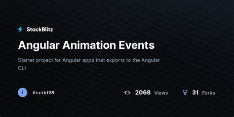 Angular Animation Events Stackblitz