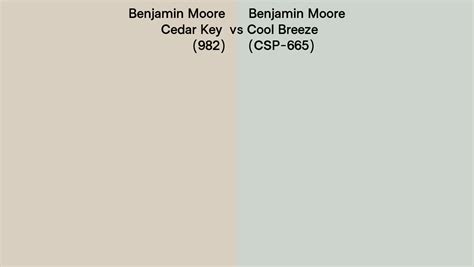 Benjamin Moore Cedar Key Vs Cool Breeze Side By Side Comparison
