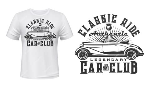 Premium Vector Vintage Car Club T Shirt Print