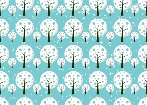 White Trees Background Repeating Pattern Design Vectors Graphic Art