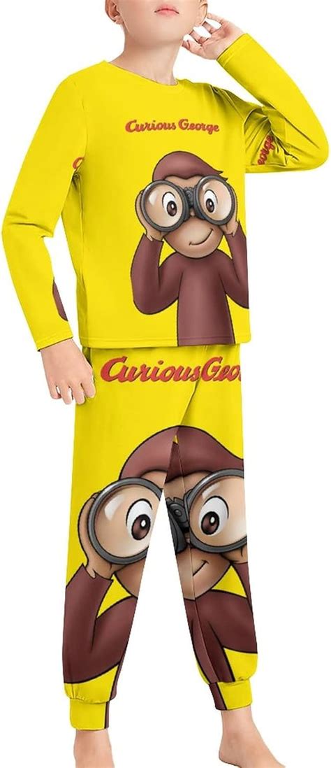 Amazon Yuyog パジャマ 子供 おさるのジョージ ルームウェア キッズ 上下セット 男の子 女の子 100 160cm 子供
