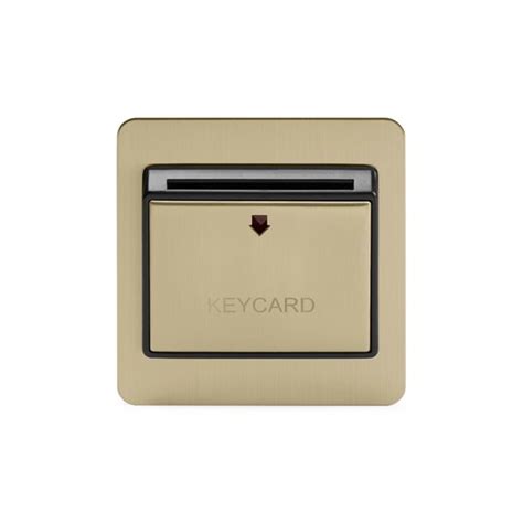 32a Key Card Switch Brushed Brass Noble
