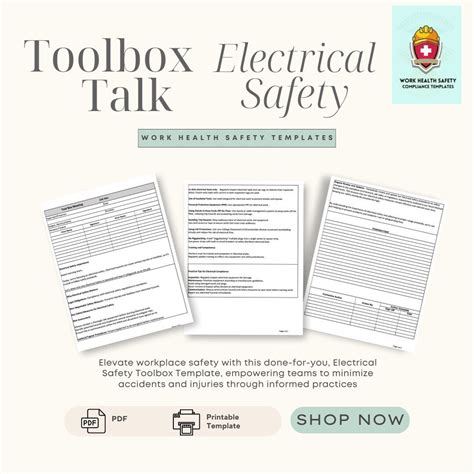Electrical Complete Digital Toolbox Talk Template Construction