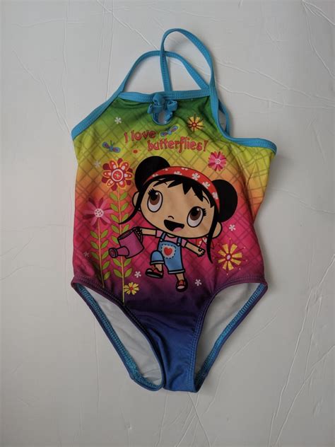 Nihao Kai Lan Bathing Suit 3t In 2021 Bathing Suits High Neck Bikinis
