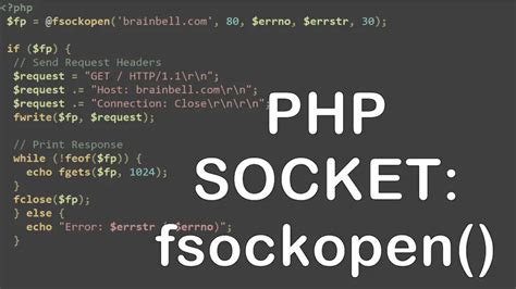 how to open a socket connection in php brainbell