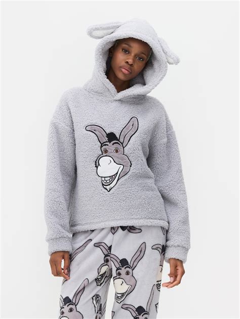 Sweat à Capuche De Pyjama En Molleton à Coordonner Personnage Shrek