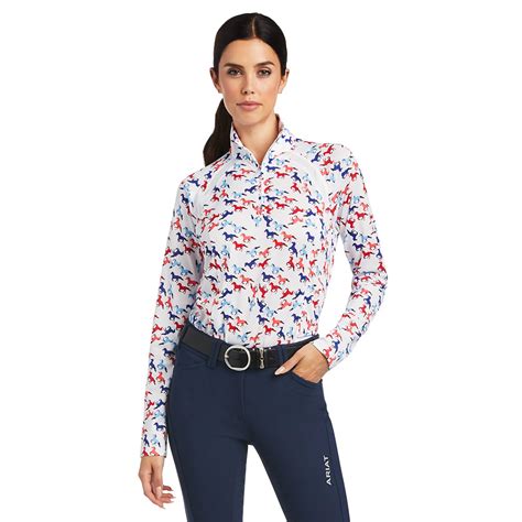 Ariat Sunstopper 20 Ladies Base Layer Top Gallop Print