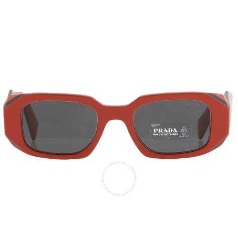Prada Dark Grey Rectangular Ladies Sunglasses Pr 17ws 12n5s0 49 Prada