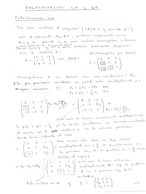 Factorizacion Lu Y Qr Pdf