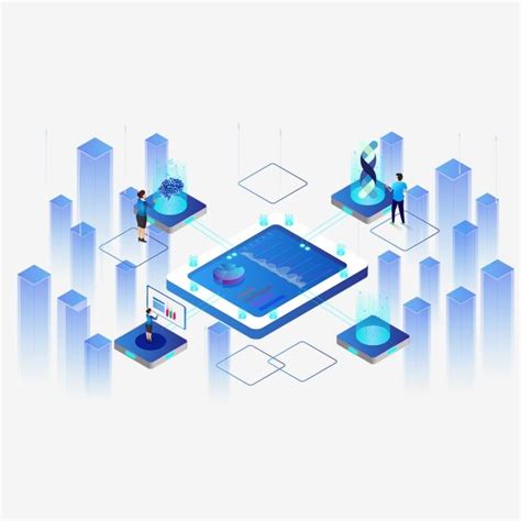 Cloud Internet Technology Vector Hd Png Images 2 5d Blue Internet Technology Illustration