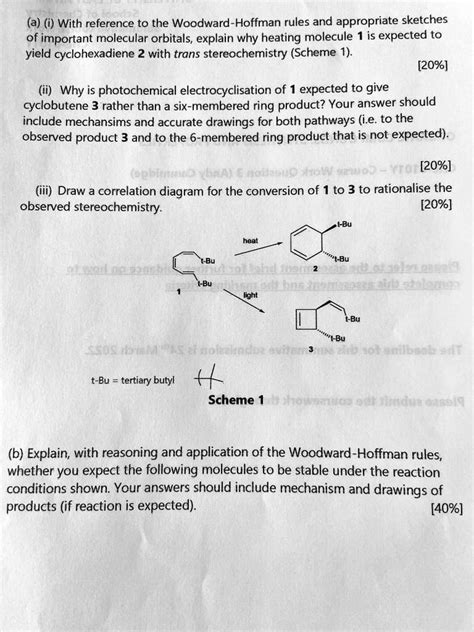 A I With Reference To The Woodward Hoffman Rules And Appropriate Sketches Of Important