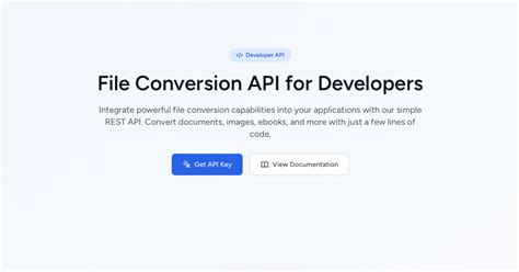 File Conversion Api For Developers Converthub Api