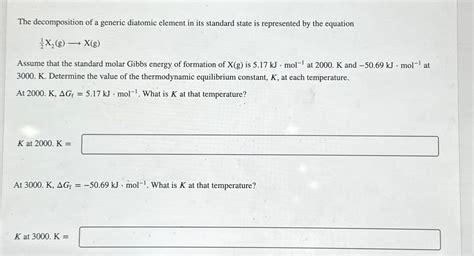 Answered The Decomposition Of A Generic Diatomic Bartleby