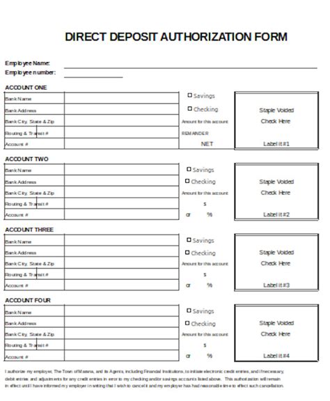 FREE 12 Sample Direct Deposit Authorization Forms In PDF MS Word Excel
