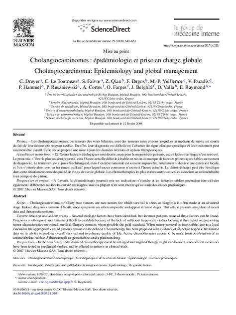 Pdf [cholangiocarcinoma Epidemiology And Global Management]