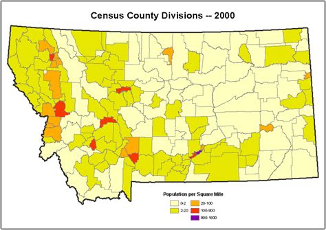 Browse Graphic File Description Census County Division Population Density Map