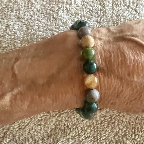 Tigers Eye And Black Lava Stone Protection Bracelet Stretch Bracelet