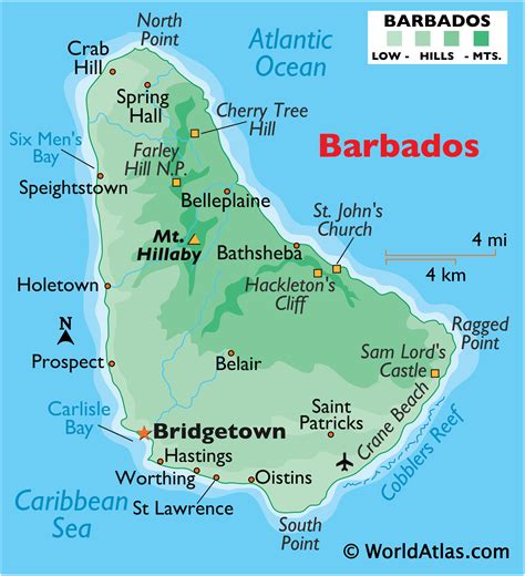 Geography Of Barbados Landforms Glaciers Mt Mckinley World Atlas