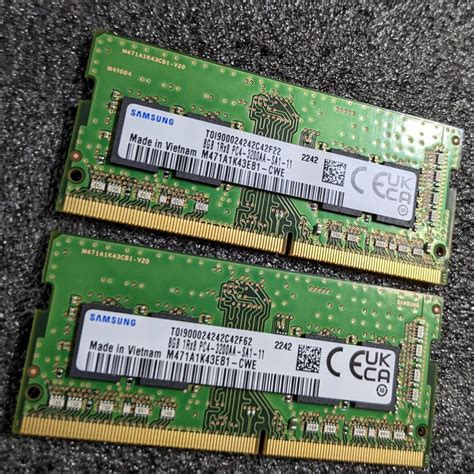 Yahooオークション Ddr4 Sodimm 16gb8gb2枚組 Samsung M471a1k43e