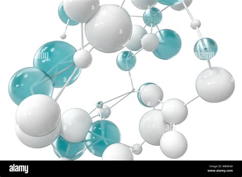 Gene Lines And Nodes Biological Gene Structure 3d Rendering Computer Digital Drawing Stock