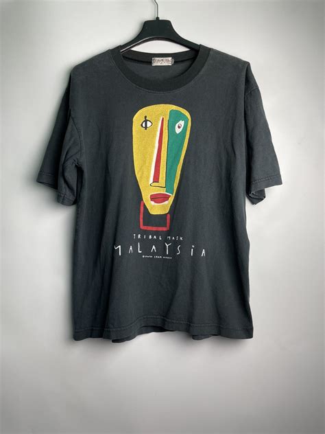 Art × Vintage Vintage Charles Cham Tribal Mask Malaysia Shirt Grailed