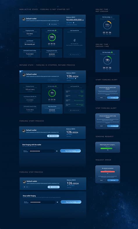 ux ui desktop app for blockchain mining 2 0 forging on behance