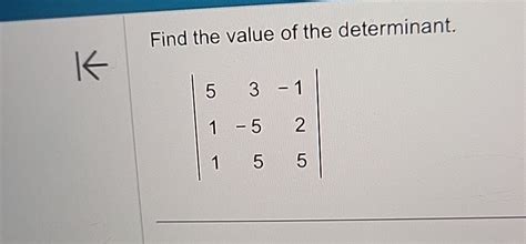 Solved Find The Value Of The Chegg