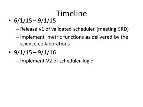 Proposal Staged Delivery Of Scheduler And OpSim V1 2016 Meet Most Of