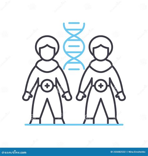 克隆线图标轮廓符号矢量图概念符号 向量例证 插画 包括有 设计 背包 医学 健康 人力 电池 255082532