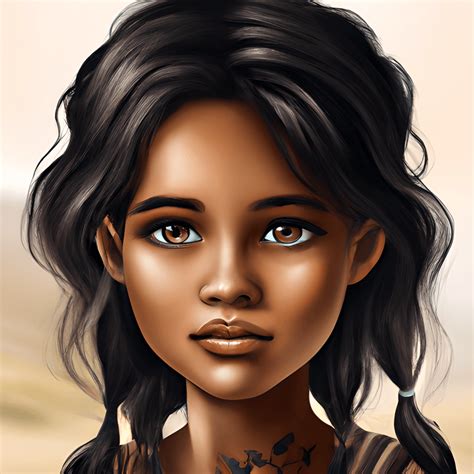 Beautiful Brown Girl · Creative Fabrica