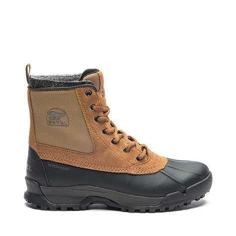 Mens Sorel Buxton™ Lite Lace Plus Waterproof Boot Elk Black