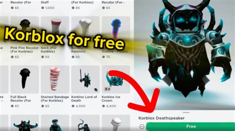 How To Get Korblox For Free 2 Limited Items YouTube