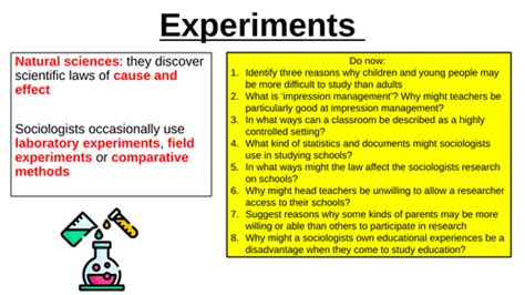 A Level Sociology Research Methods Experiments Teaching Resources