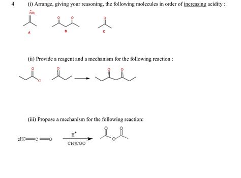 Solved I Arrange Giving Your Reasoning The Following
